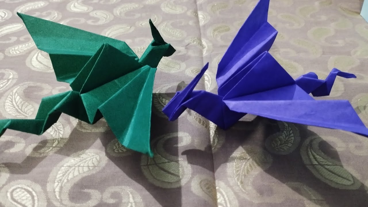 DIY- Dragon 🐉|| How to make dragon from paper || origami art ...