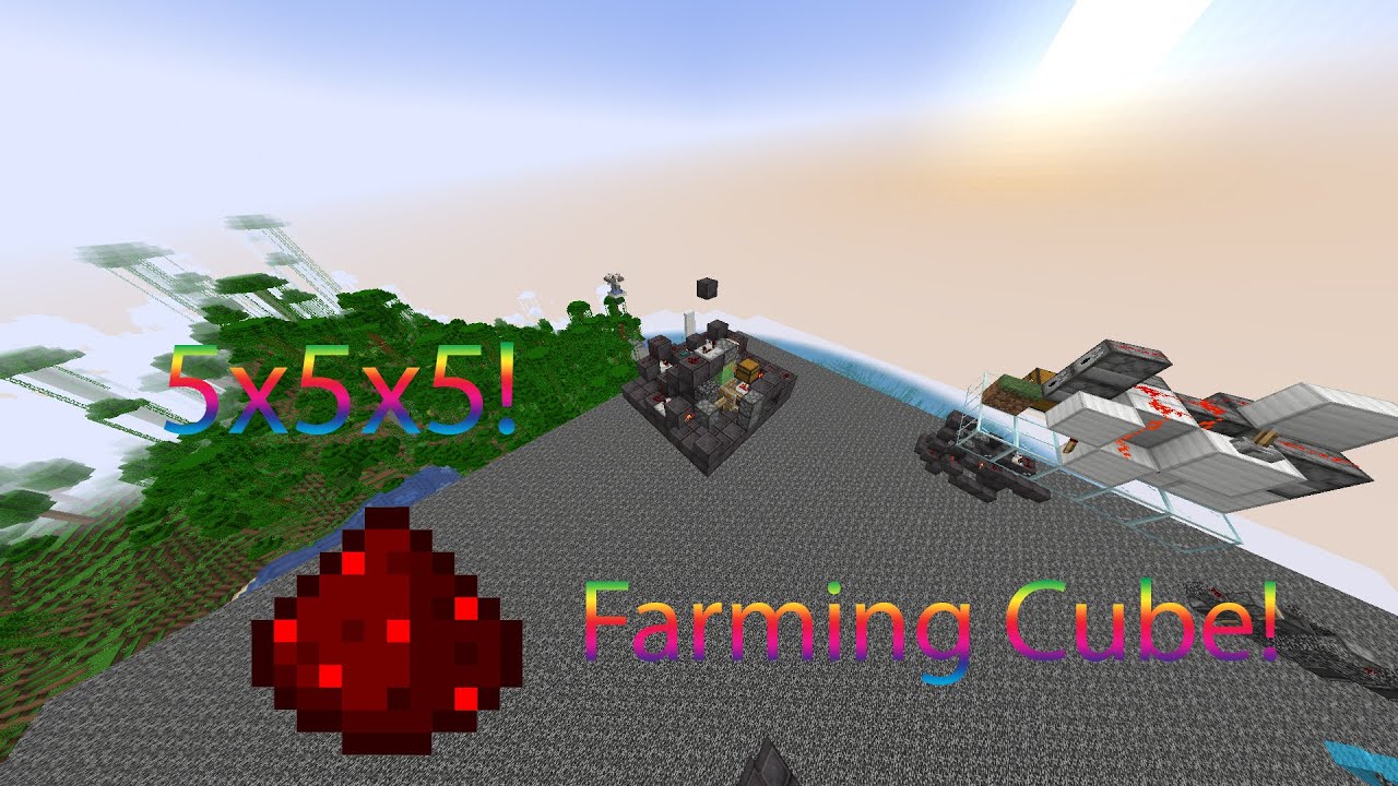 Making a Tiny 5x5x5 Redstone Auto Farming Cube in Minecraft - YouTube