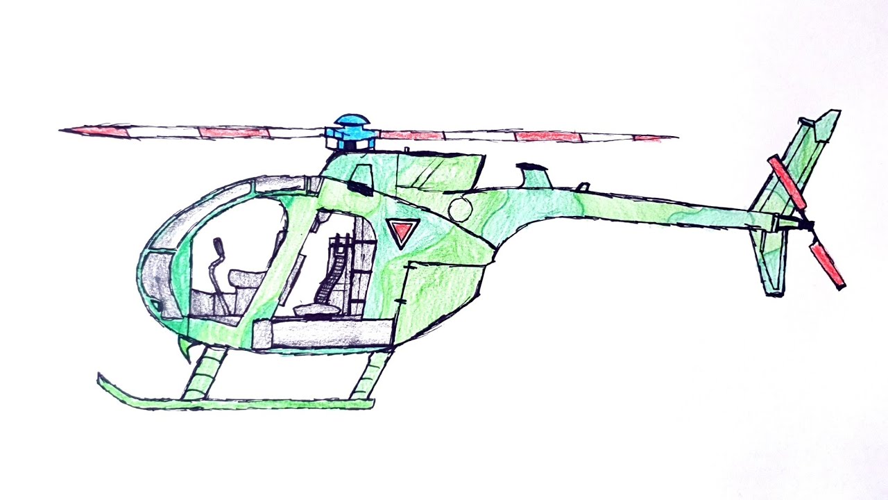 How to draw an Modern Attack Helicopter | Easy - YouTube