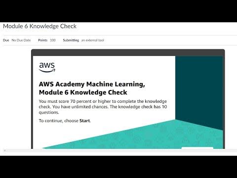 AWS Academy Machine Learning - m=Module 6 Knowledge Check - YouTube