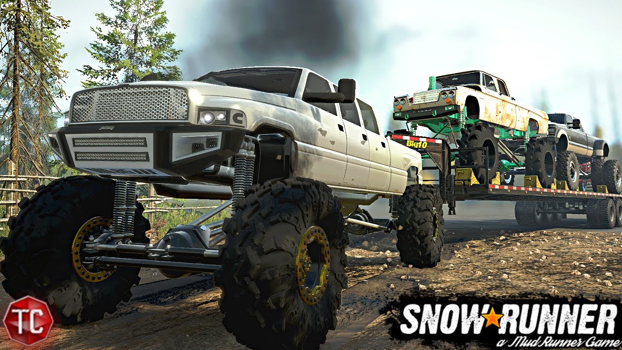 NEW Mega Trucks hit the MUD PARK!! SnowRunner Mudding RP - YouTube
