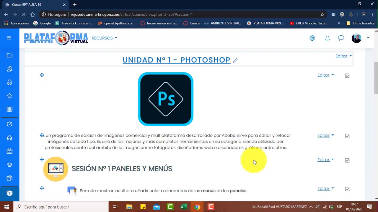 CURSO MOODLE PARA PROFESORES - Vídeo N° 8 Repaso. Chat, Video, Archivo ...