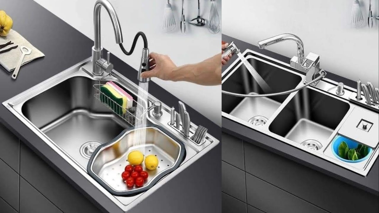 How to decor Your kitchen with Beautiful Sink - YouTube