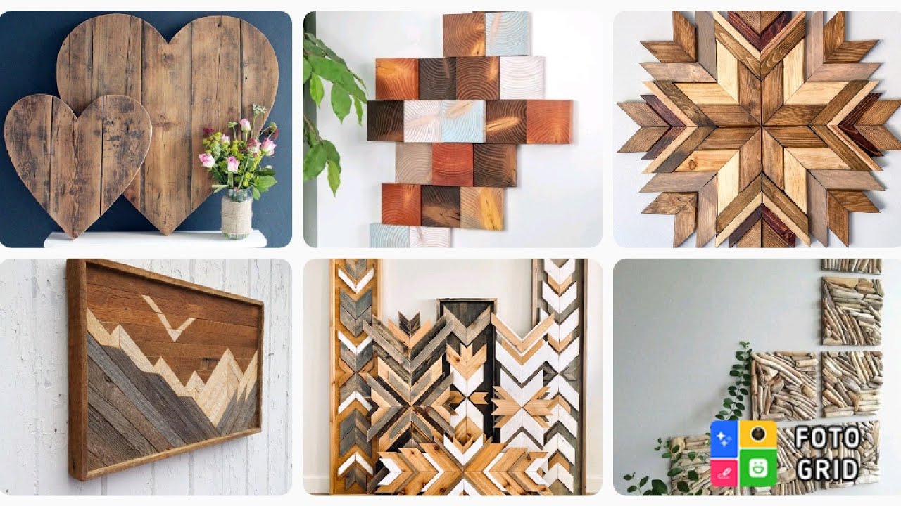 DIY wood scrap wall art||Wooden art ideas||wood craving art - YouTube