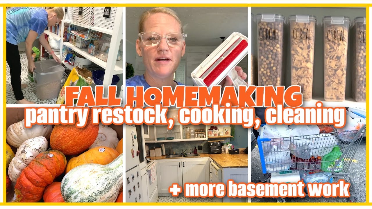 FALL HOMEMAKING VLOG / COOKING, CLEANING, PANTRY RESTOCK + MORE WORK ON ...