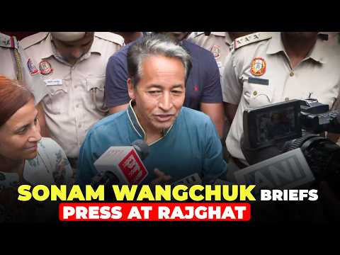 WATCH: Sonam Wangchuk briefs press after visiting Rajghat |CJP Protest | India |Anti Paper Leak Bill