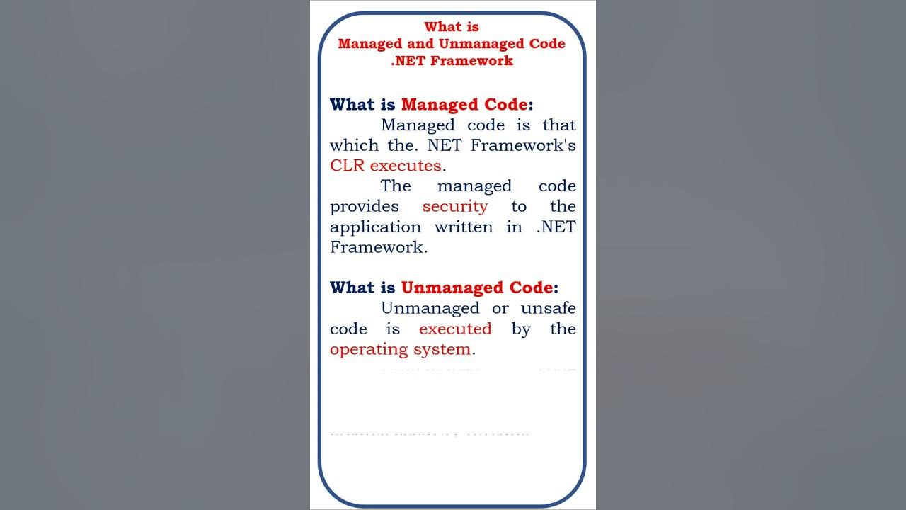 What Is Managed Code And Unmanaged Code In Net Coding Java Jscript Class Developer 