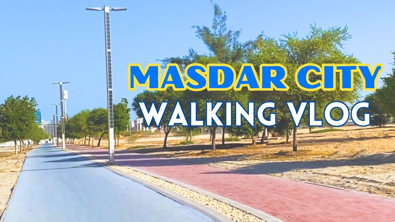 MASDAR CITY Walking Vlog + BREAKFAST in a nice restaurant | Family life ...