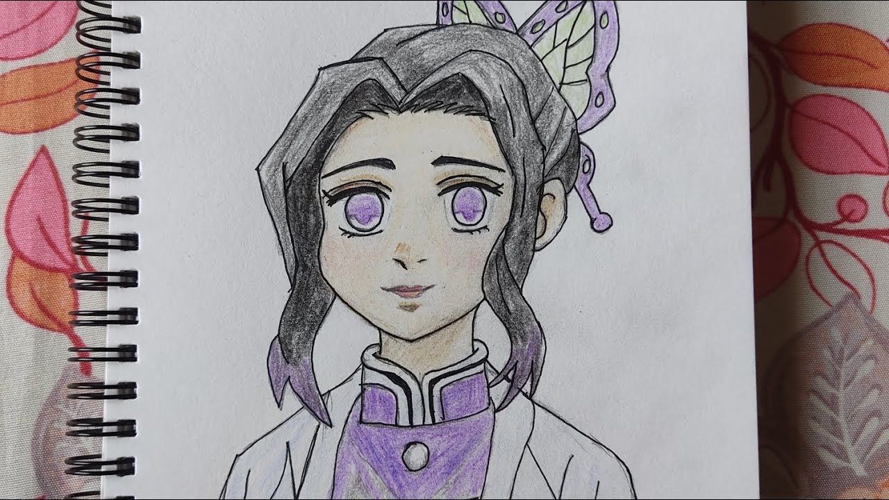 Shinobu Kocho Drawing Demon Slayer Anime Art - YouTube