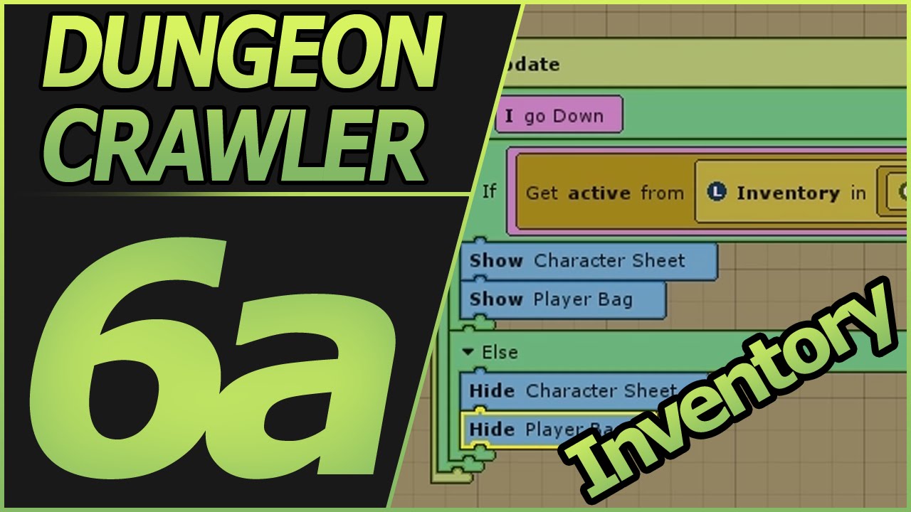 unity dungeon crawler 6a - inventory - YouTube