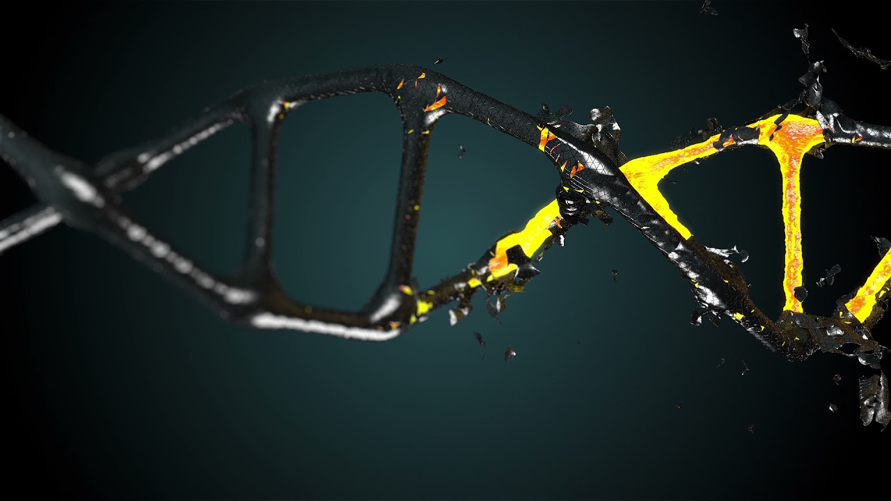 Exploding DNA Molecule With Background - YouTube