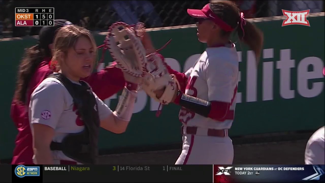 Oklahoma State Vs Alabama Softball Highlights Youtube