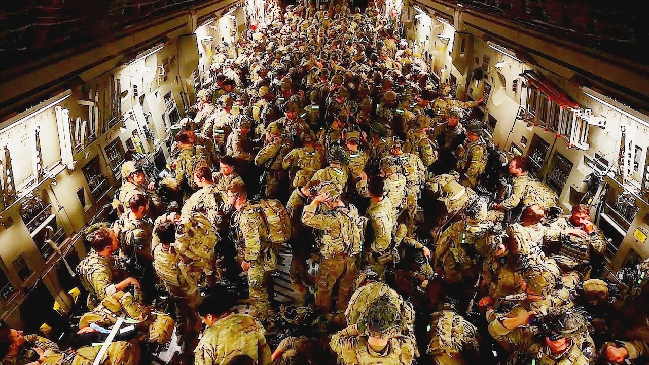 The last American troops left Afghanistan. Hamid Karzai Airport, Kabul ...