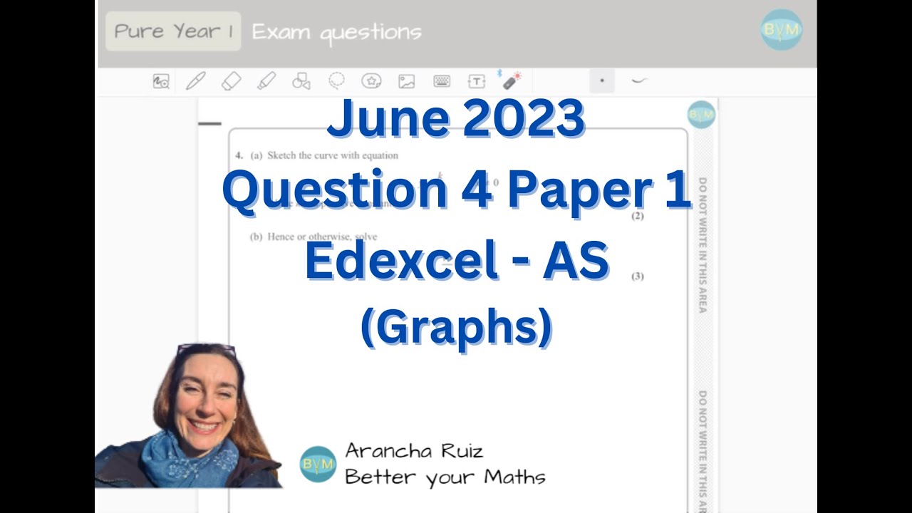 AS-level maths June 2023 Question 4 Paper 1 Edexcel - YouTube