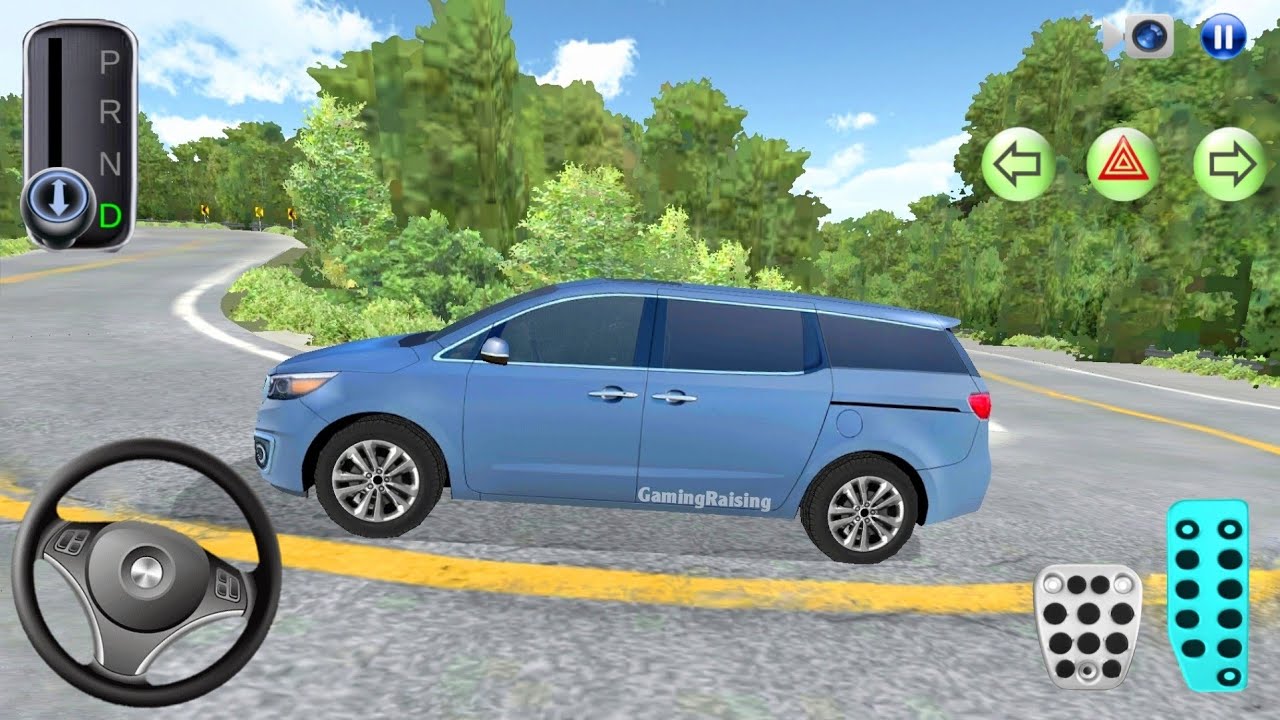 New Old KIA Carnival MPV car Narrow Mountain Road Driving - 3D Driving ...
