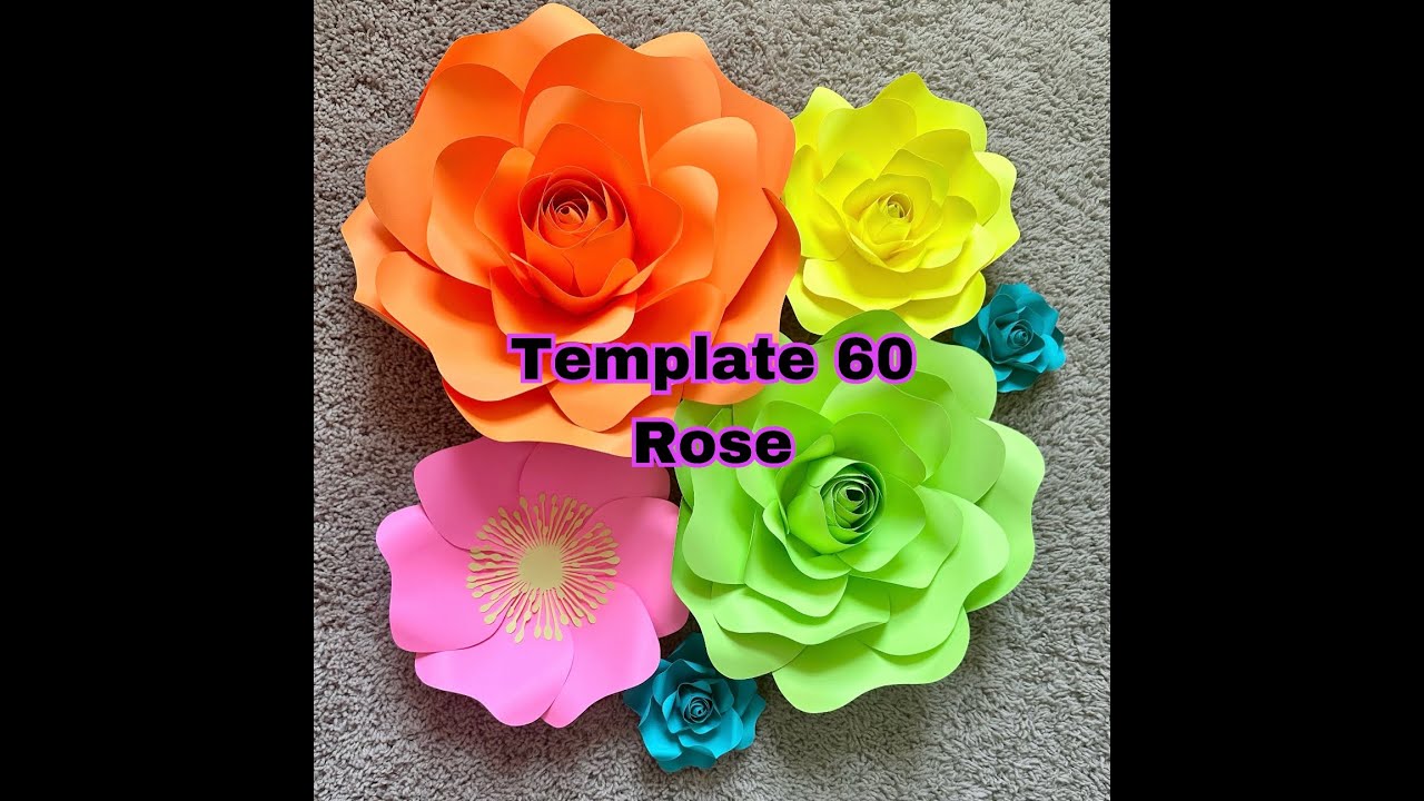 DIY Paper Rose | Template 60 - YouTube