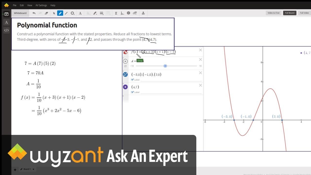 Given 3 Roots Of A Polynomial Function Find The Function Definition With Func Through 47 8253