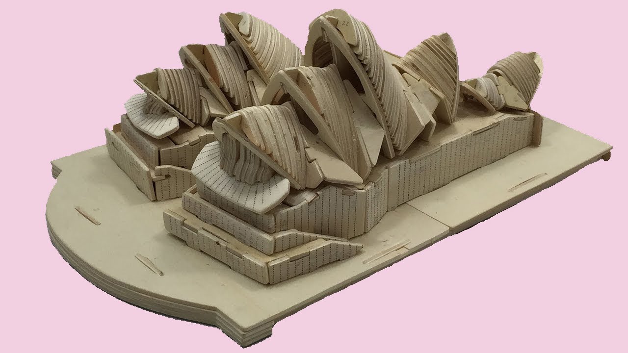 DIY 3D Wooden Puzzle OPERA HOUSE - YouTube