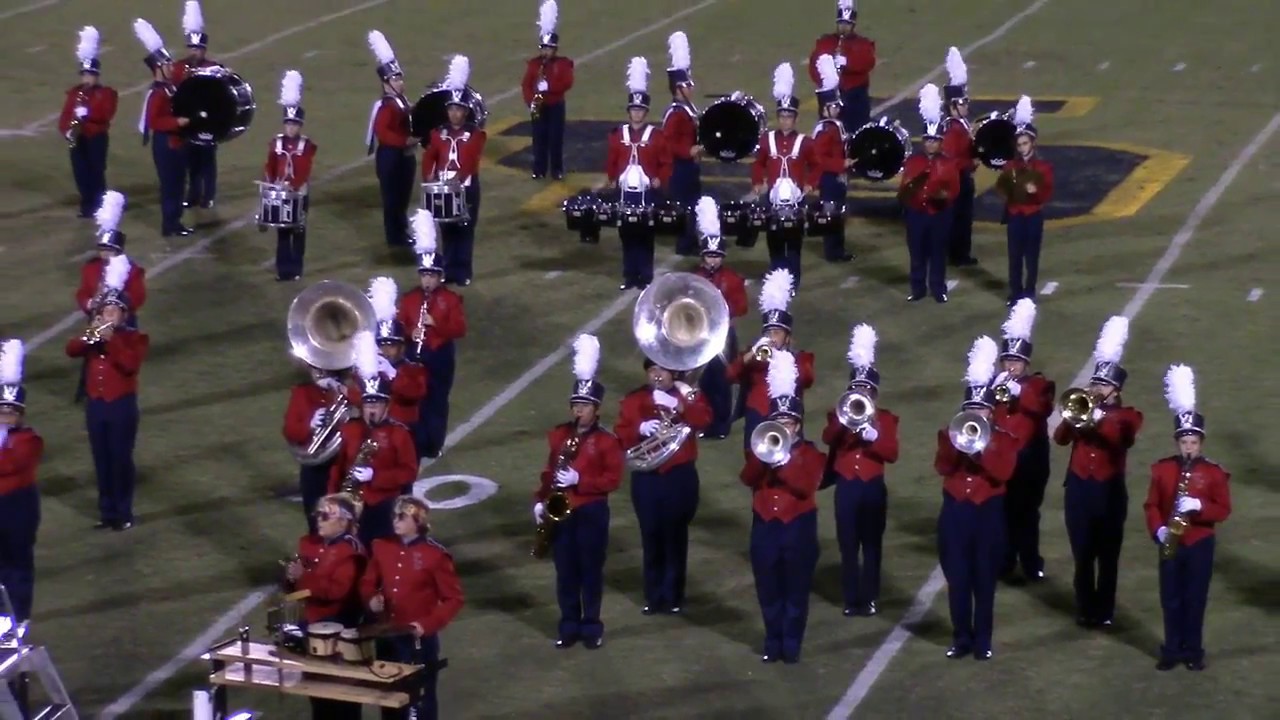 Toombs County Red Coat Marching Band at Jeff Davis 2017 - YouTube