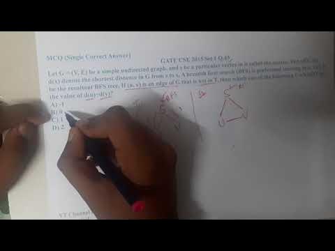 GATE CSE 2015 SET 1 Q 45 || Graph ||Data Structure || GATE Insights Version: CSE - YouTube