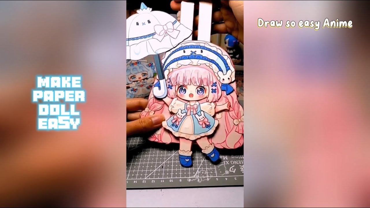 [🎀paper diy🎀] Tutorial make Mengge a moving paper puppet #movablepaper ...