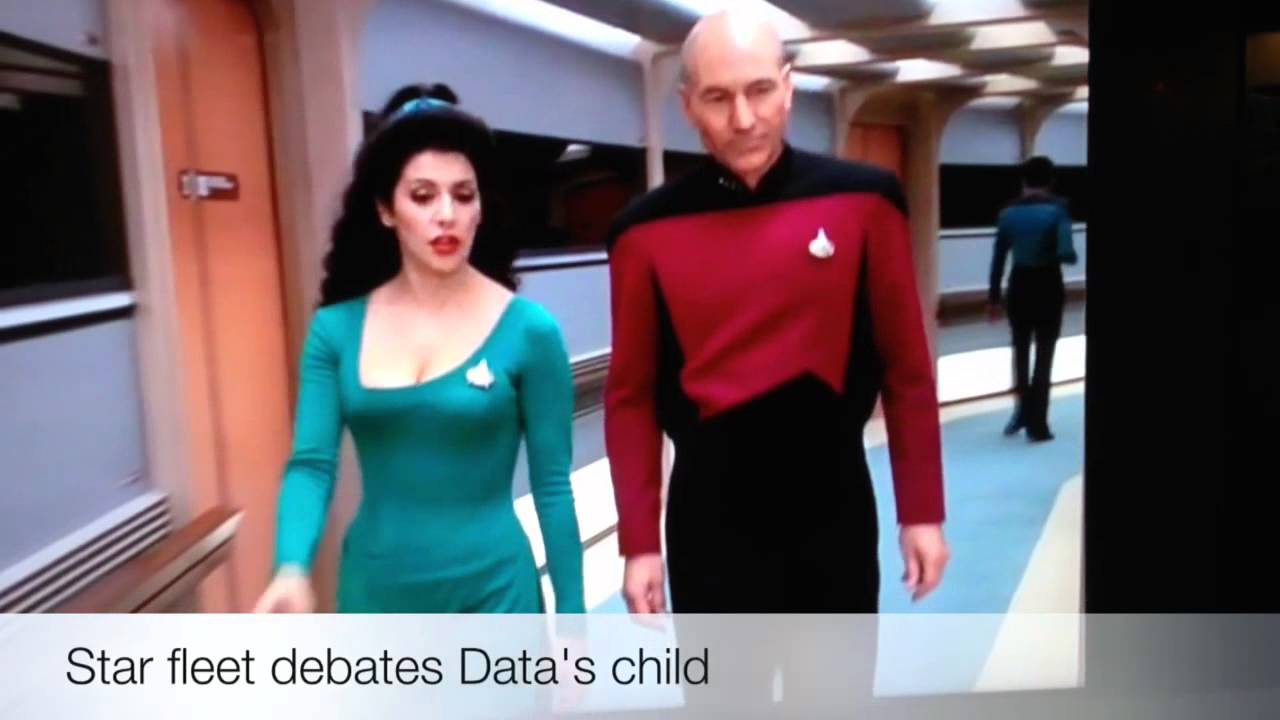 Lt. Commander Data's child "Lal" being debated - YouTube