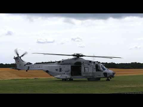 NH-90 Sealion 79+54 der Marineflieger (MFG5) Takeoff am Flugplatz Sierksdorf/Hof Altona (EDXT)
