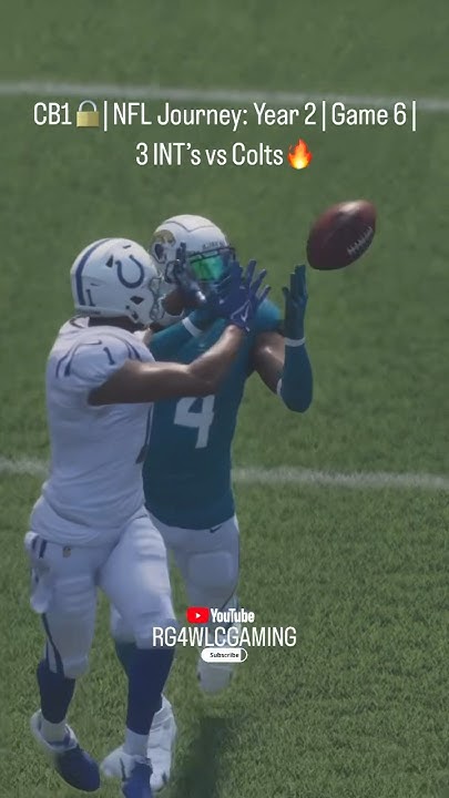 CB1 | NFL Journey: Year 2 | Game 6 | 3 INT’s vs Colts #rg4wlcgaming - YouTube