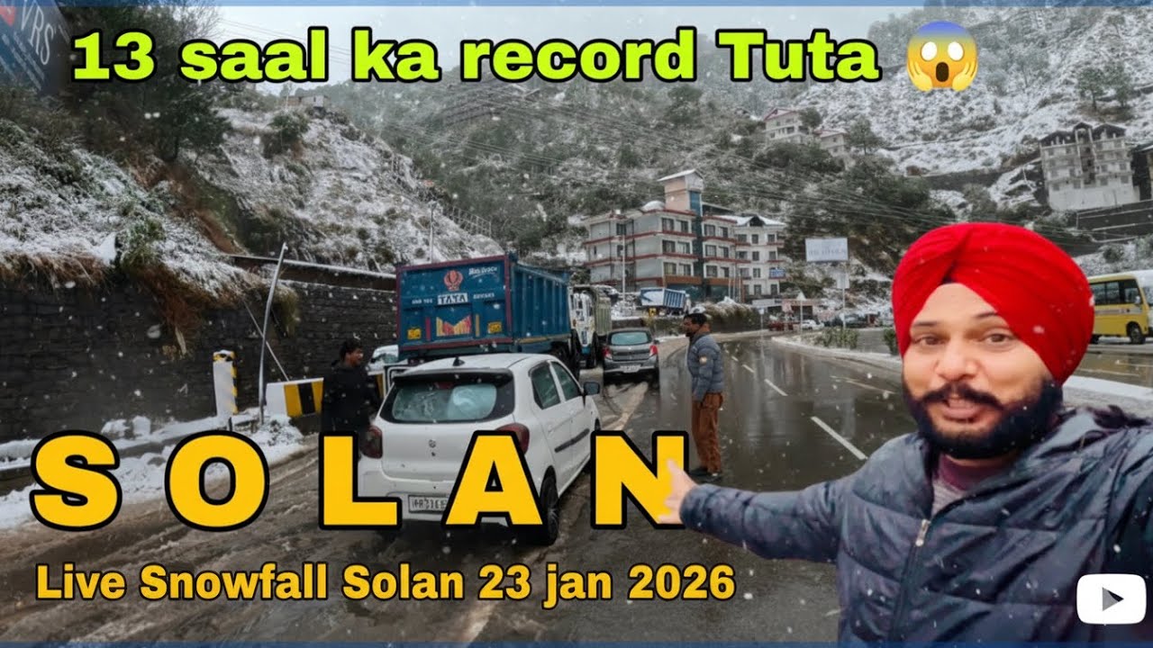 23-01-2026 LATEST SNOWFALL UPDATE SOLAN Temperature -6 // SHIMLA ...