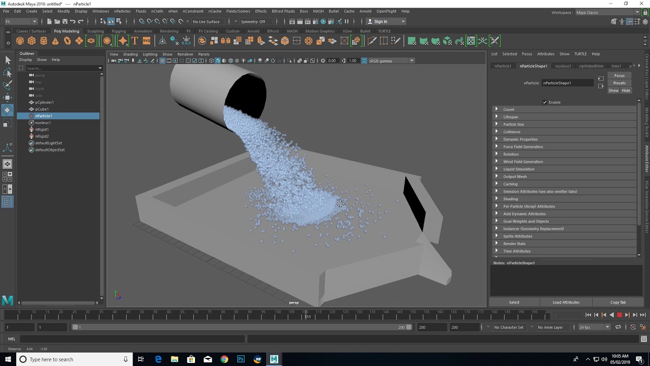 basic water effect in maya 2018 - YouTube