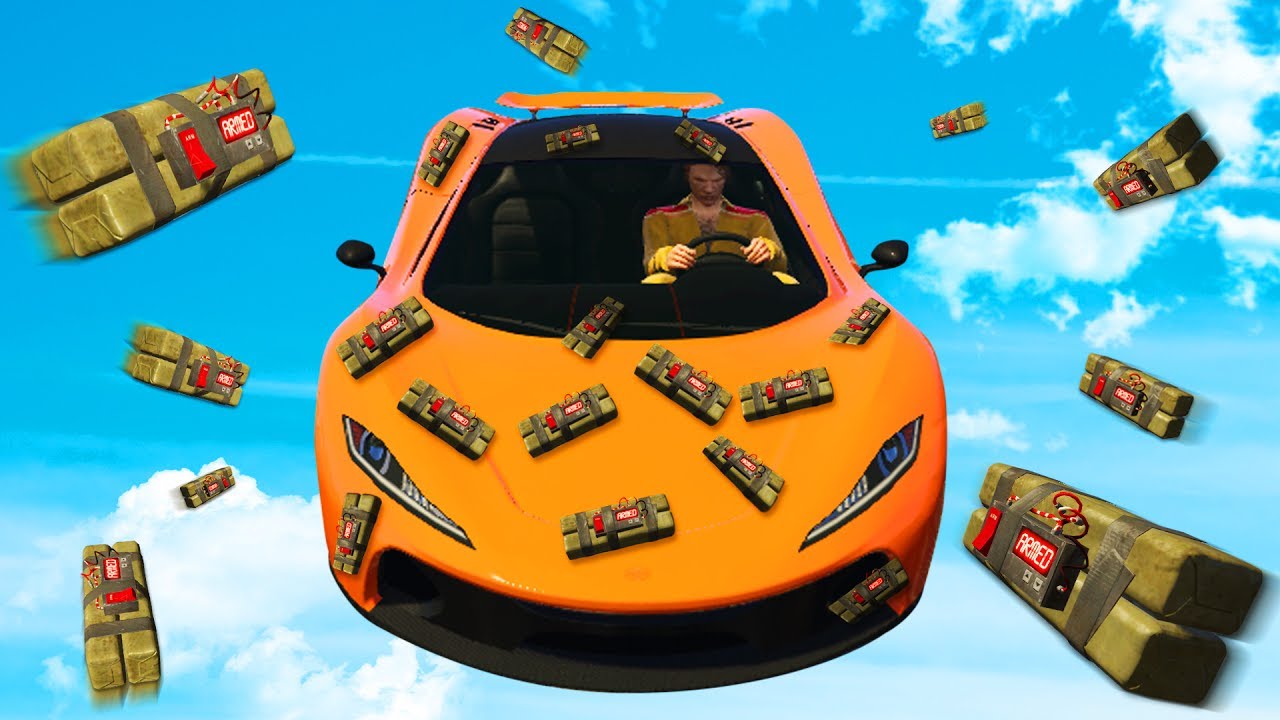 CRAZY MID AIR STICKY BOMB! (GTA 5 Funny Moments) - YouTube