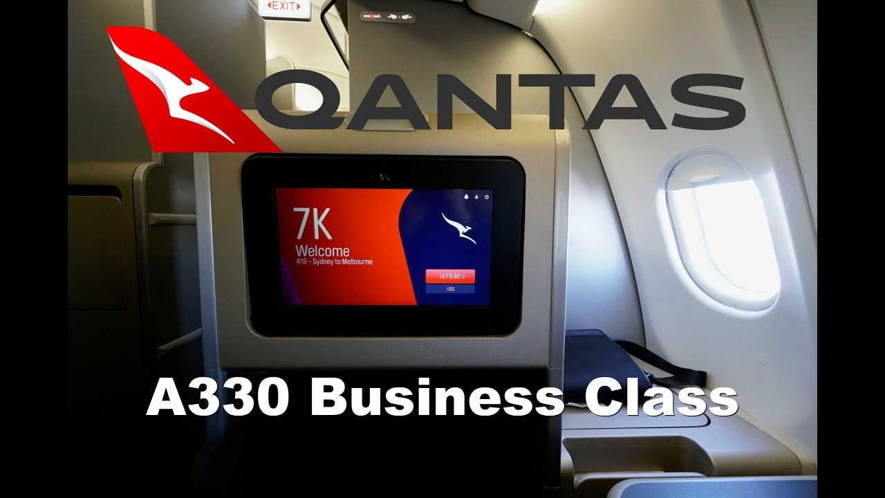 Qantas A330 Business Class 7K in 4K - SYD to MEL - YouTube