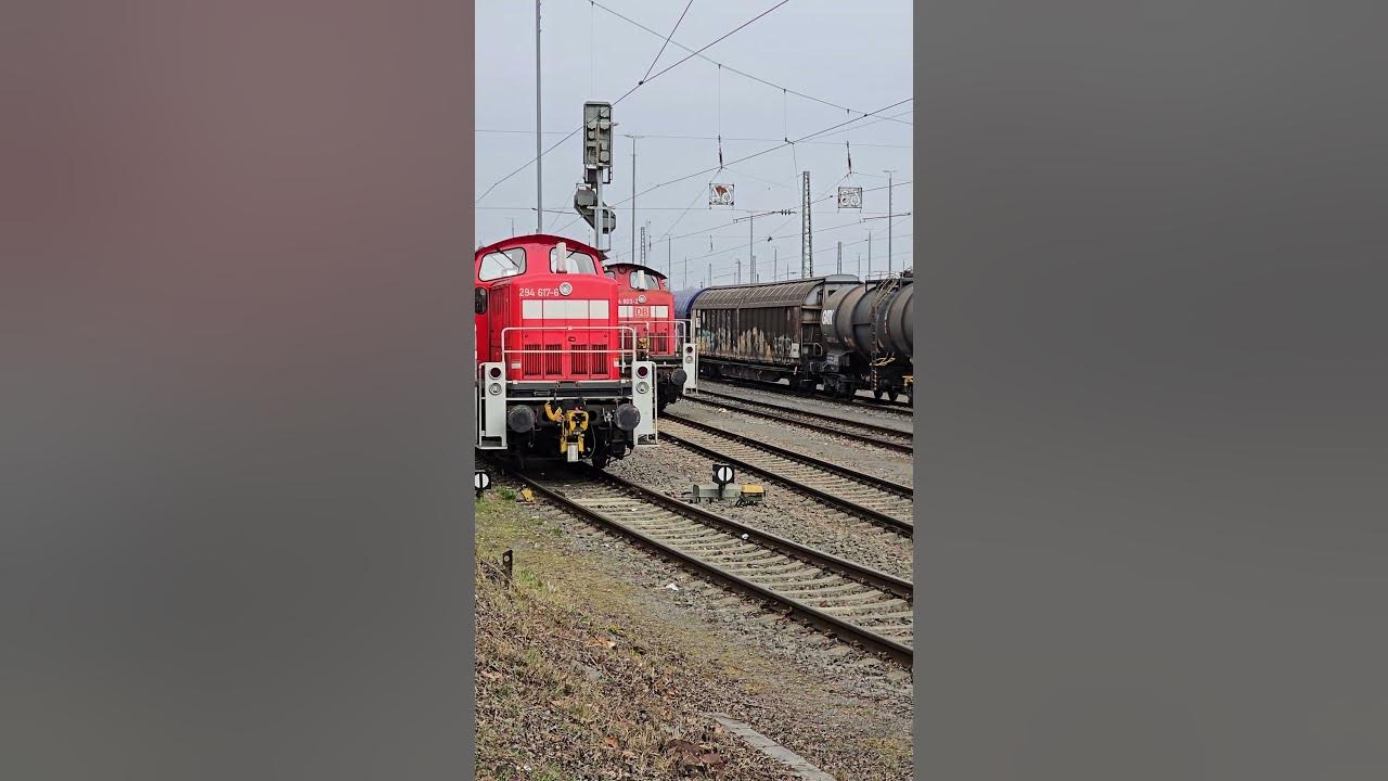 Drei BR 294 Böckinger Bahnhof Rangierbahnhof Heilbronn 20.2. abgestellt #frankenbahn #br294 ...