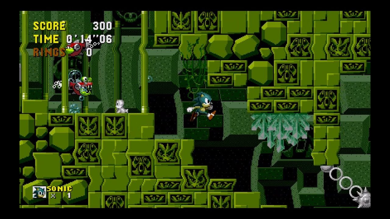 Sonic the Hedgehog "Remastered": Labyrinth Zone Act 2 (Sonic) [1080 HD ...