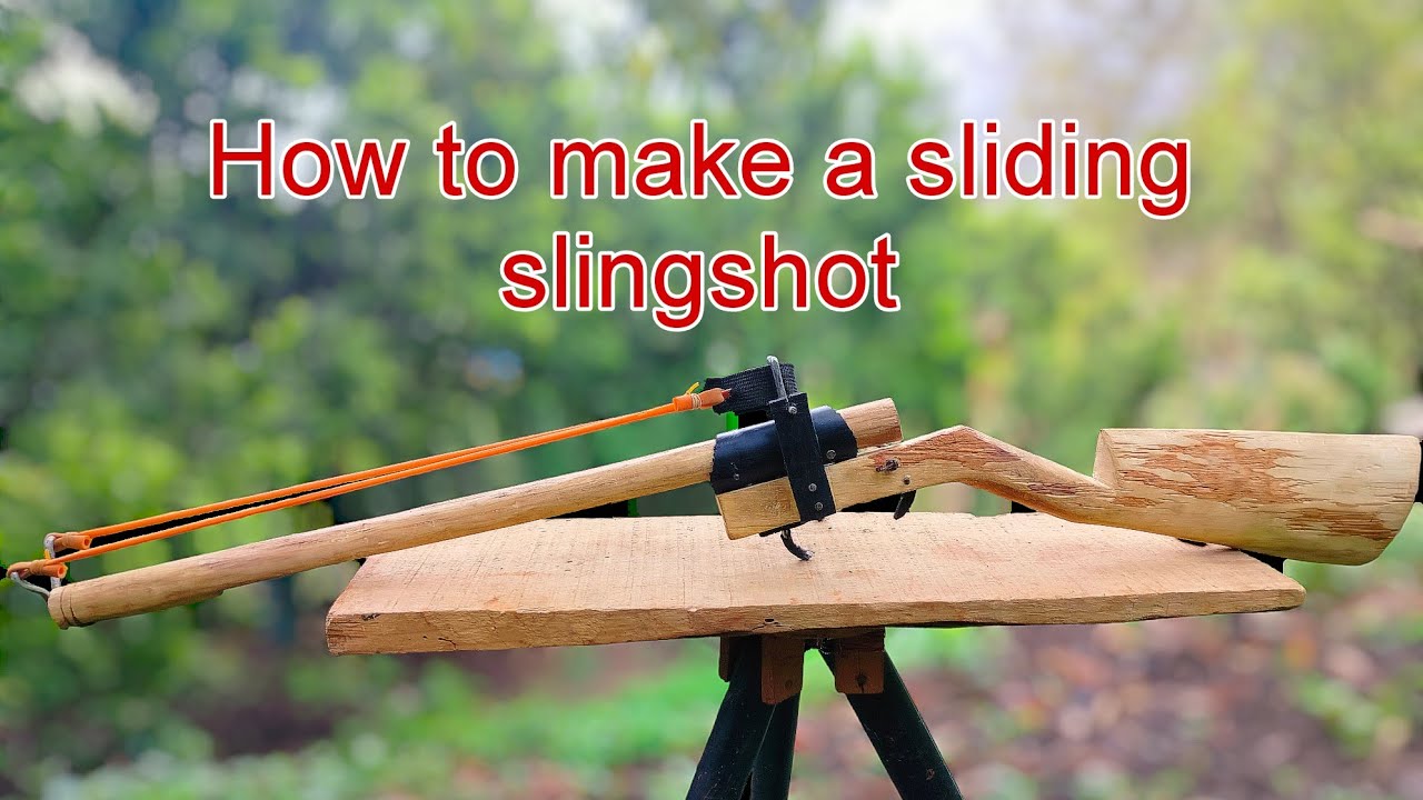How to make a slingshot/ Sliding slingshot / @Thecreator1215 - YouTube