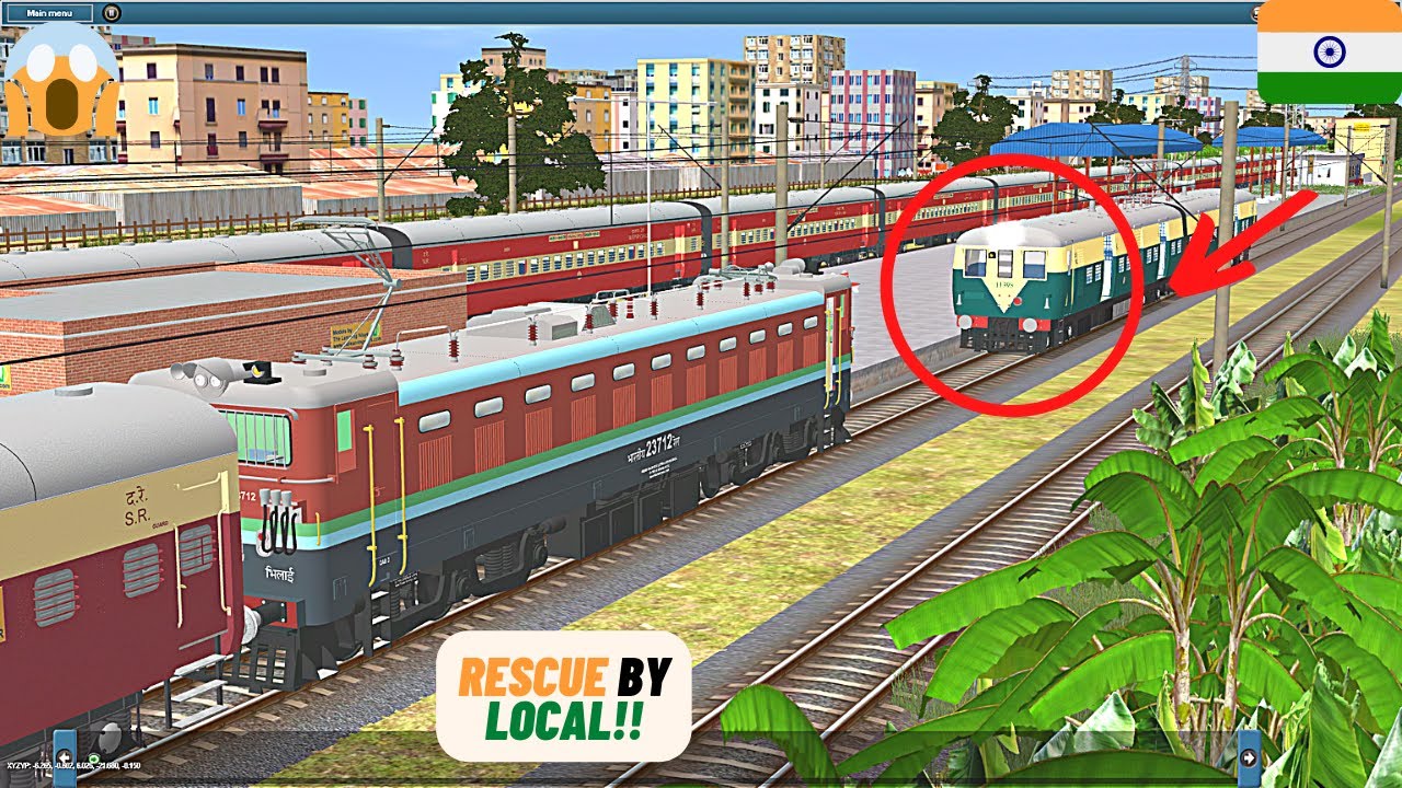 RARE SCENE IN INDIAN RAILWAYS || WAG 5 FAILED RESCUE BY EMU LOCAL IN ...