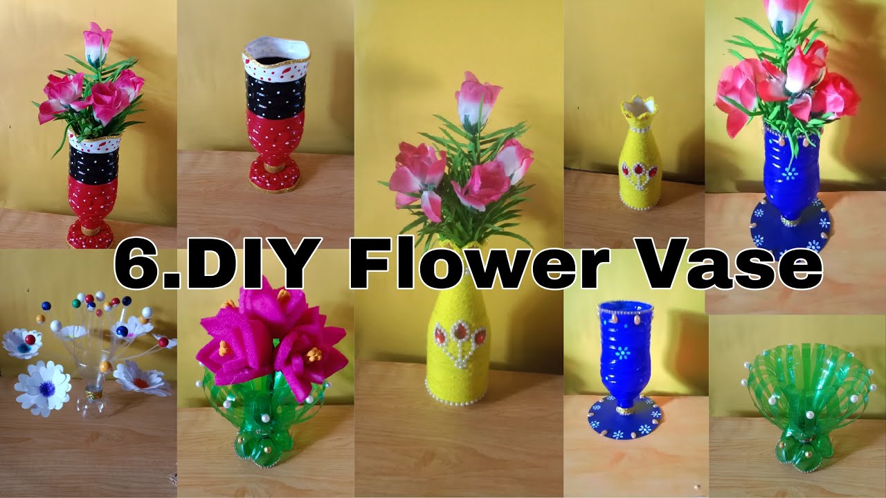 6.DIY Amazing Flower Vase Craft !! Plastic Bottle FlowerVase !!Home ...