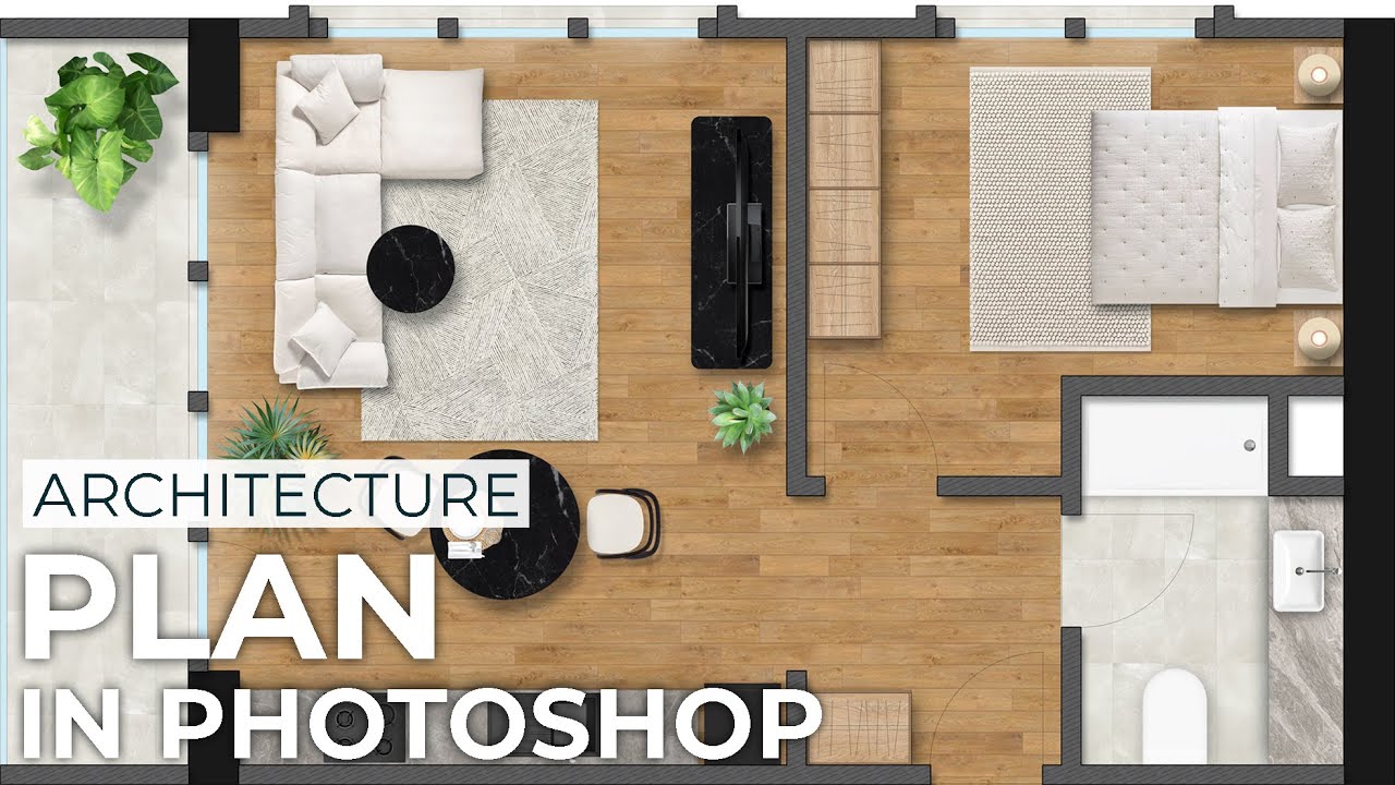 Architectural Plan in Photoshop - YouTube