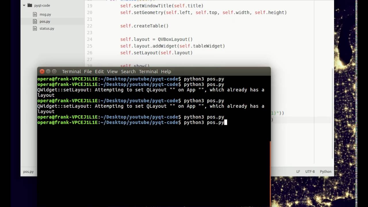 Pyqt5 Table Youtube