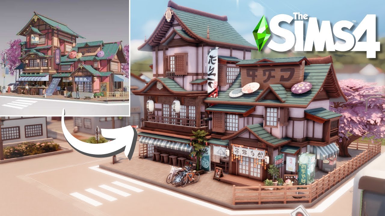 🍜RAMEN RESTAURANT - (STOP MOTION) - NoCC - The Sims 4 - YouTube