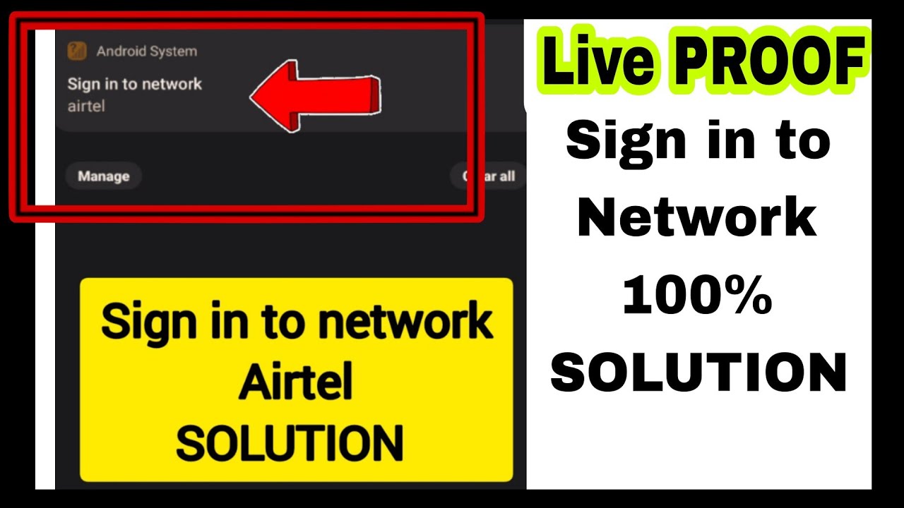 Sign in to network Airtel | Sign in to network With 💯 SOLUTION | Sign ...