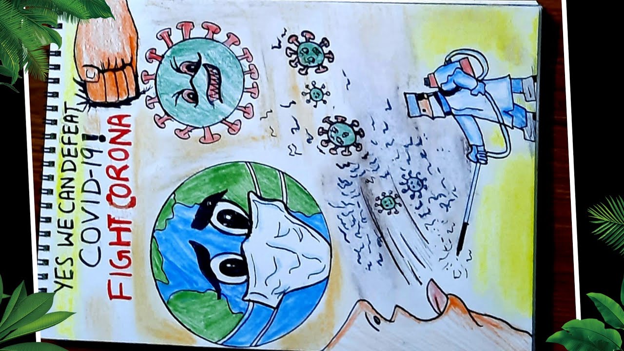 Coronavirus awareness drawing poster for kids// Creative drawing idea ...