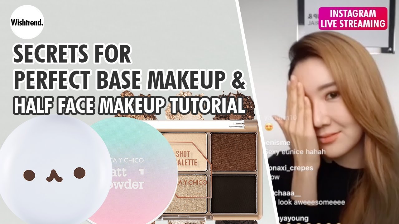 Secrets for perfect makeup & half face makeup tutorial - YouTube