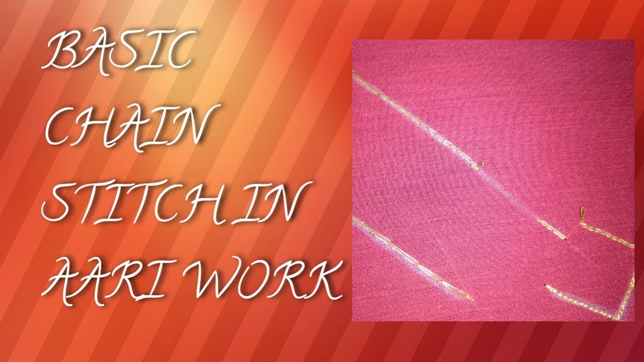 basic chain stitch in aari for beginners - YouTube