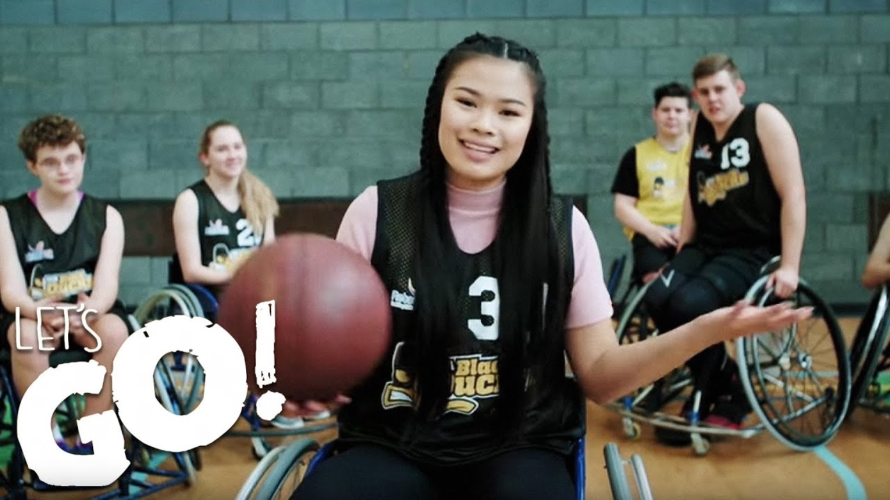 Grace Tries Wheelchair Basketball | Let's GO! - YouTube
