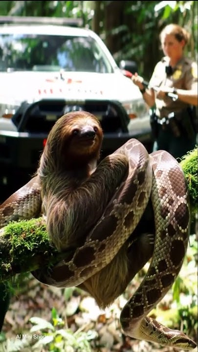 Python vs Sloth: Heart-Stopping Jungle Rescue! #youtubeshorts - YouTube
