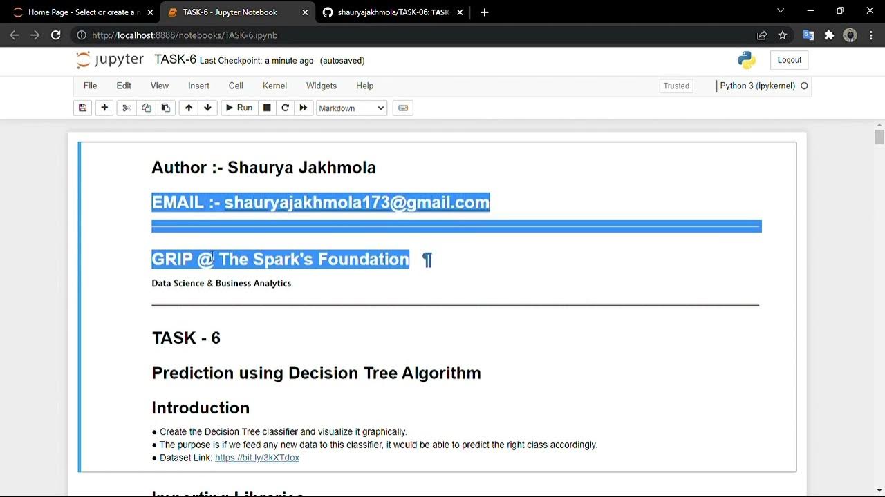 TASK-6 Prediction using Decision Tree Algorithm | The Sparks Foundation - YouTube