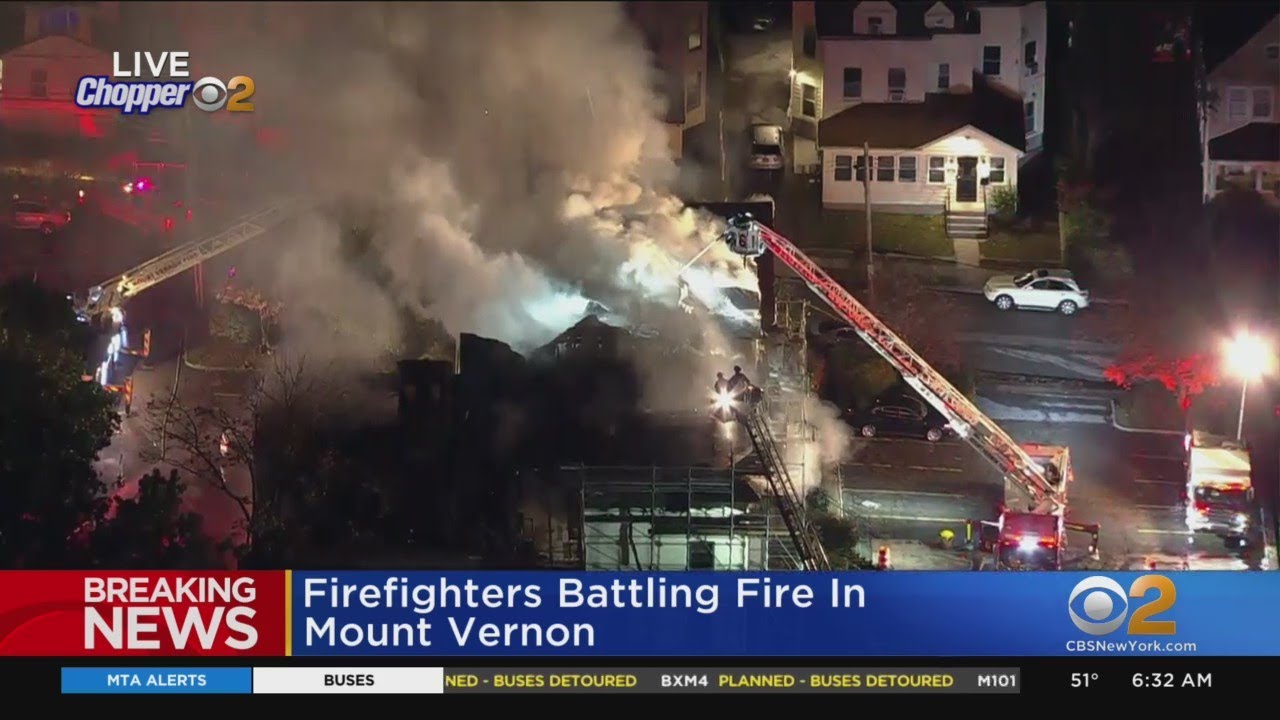 Firefighters Battle Fire In Mount Vernon - YouTube