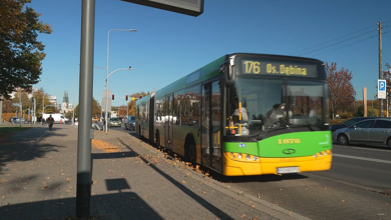 Poland, Poznań, bus 176 ride from AWF to Os. Dębina + walk - YouTube