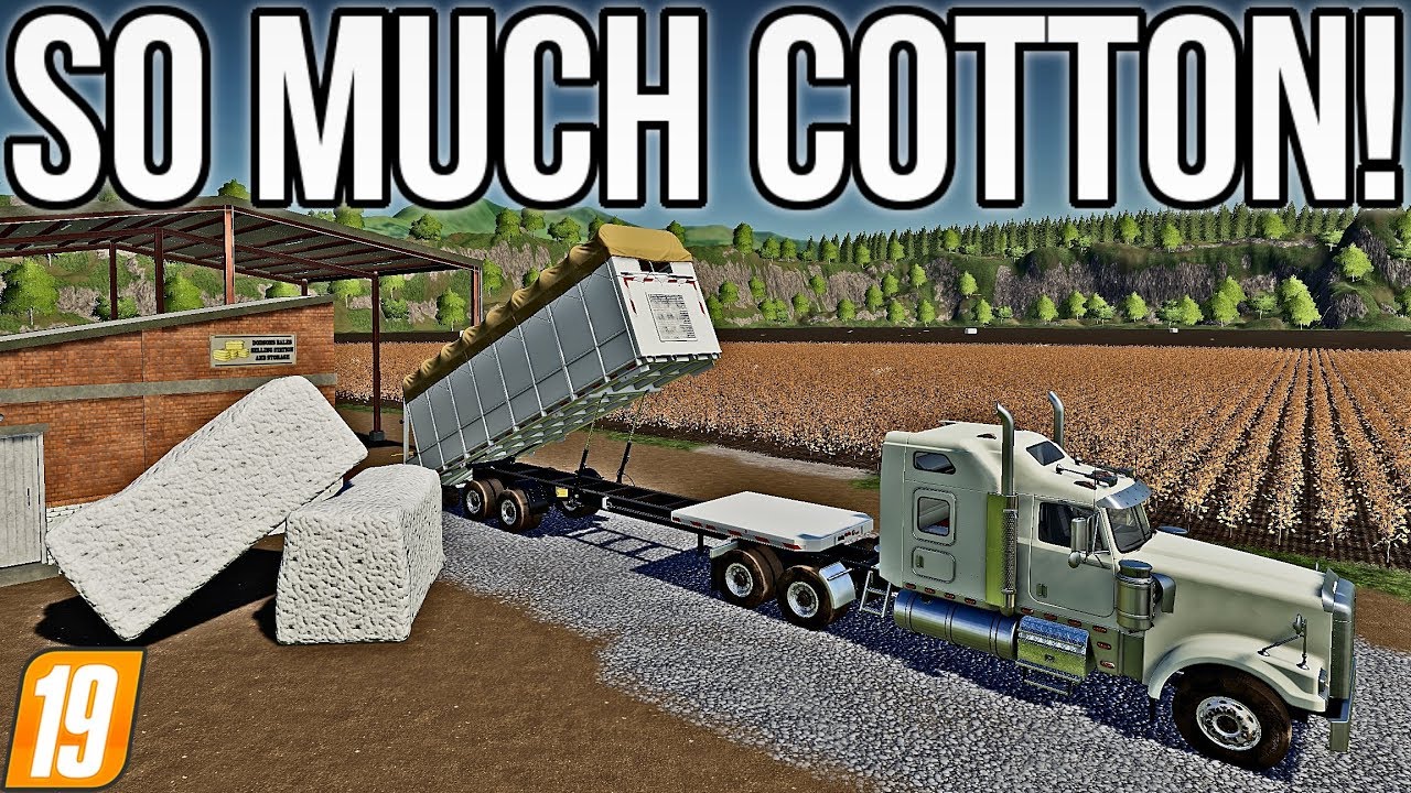 SELLING ALL THE COTTON! | Old Stream Farm Day 6 | Let's Play FS19 - YouTube